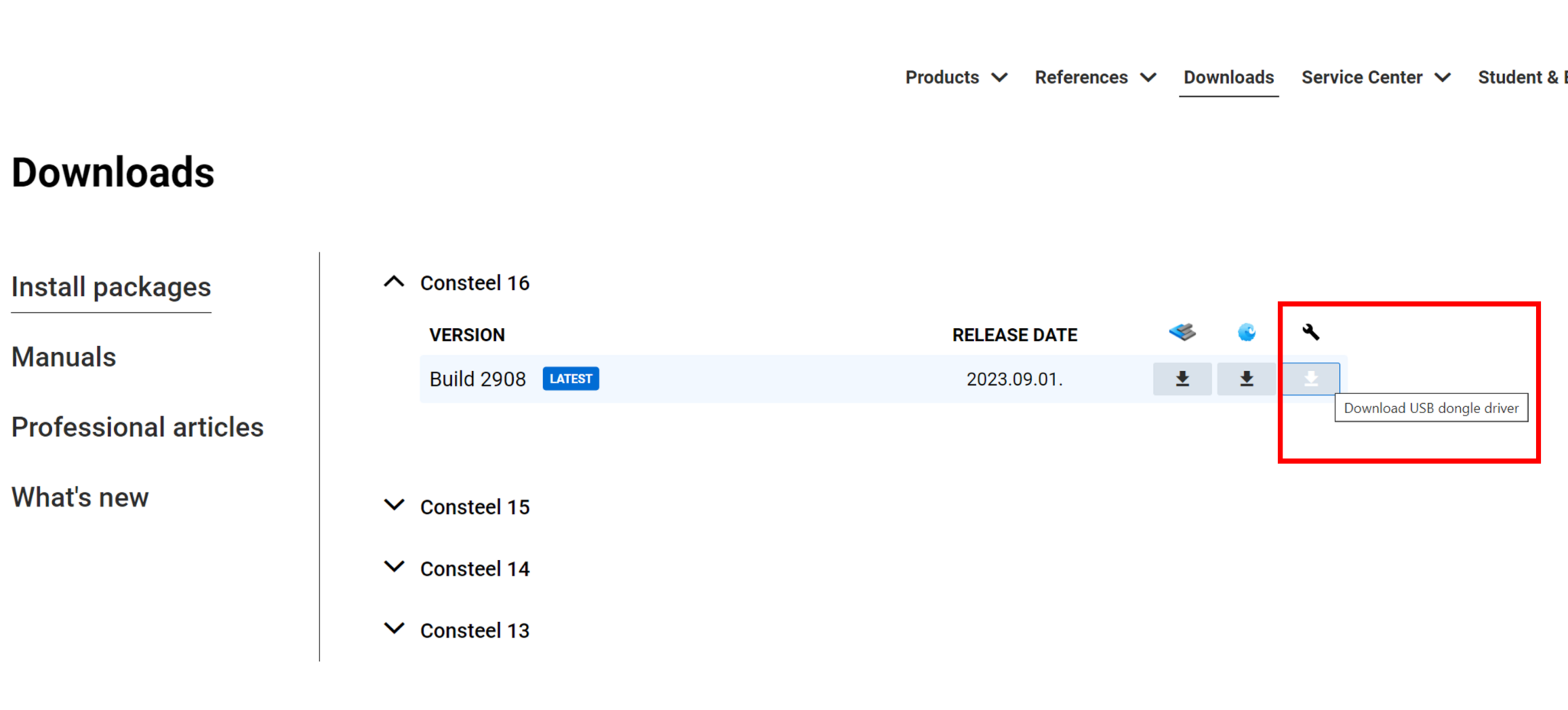 New USB dongle driver for Windows 11