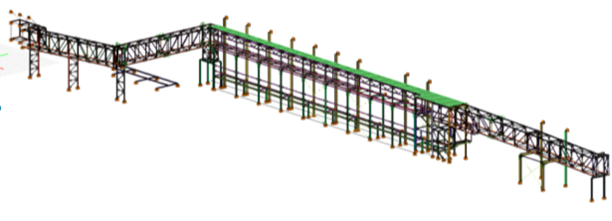 Case study on a pedestrian bridge support structure