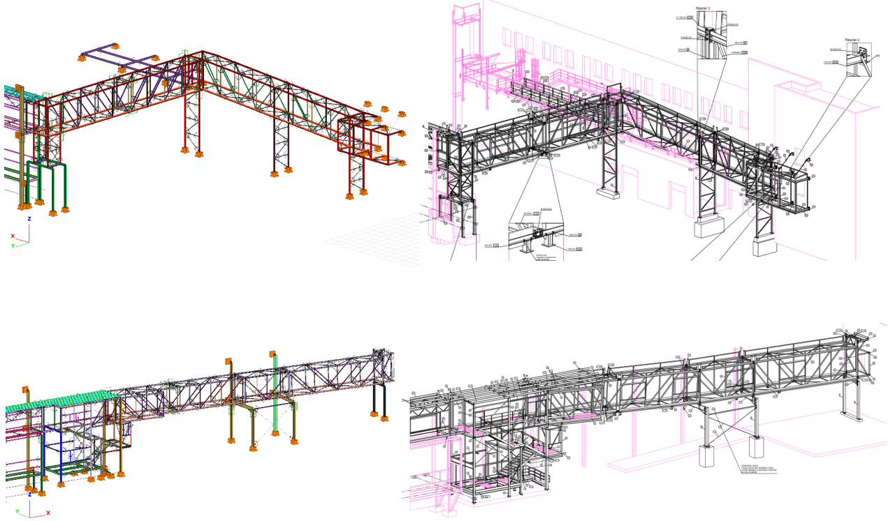 Case study on a pedestrian bridge support structure